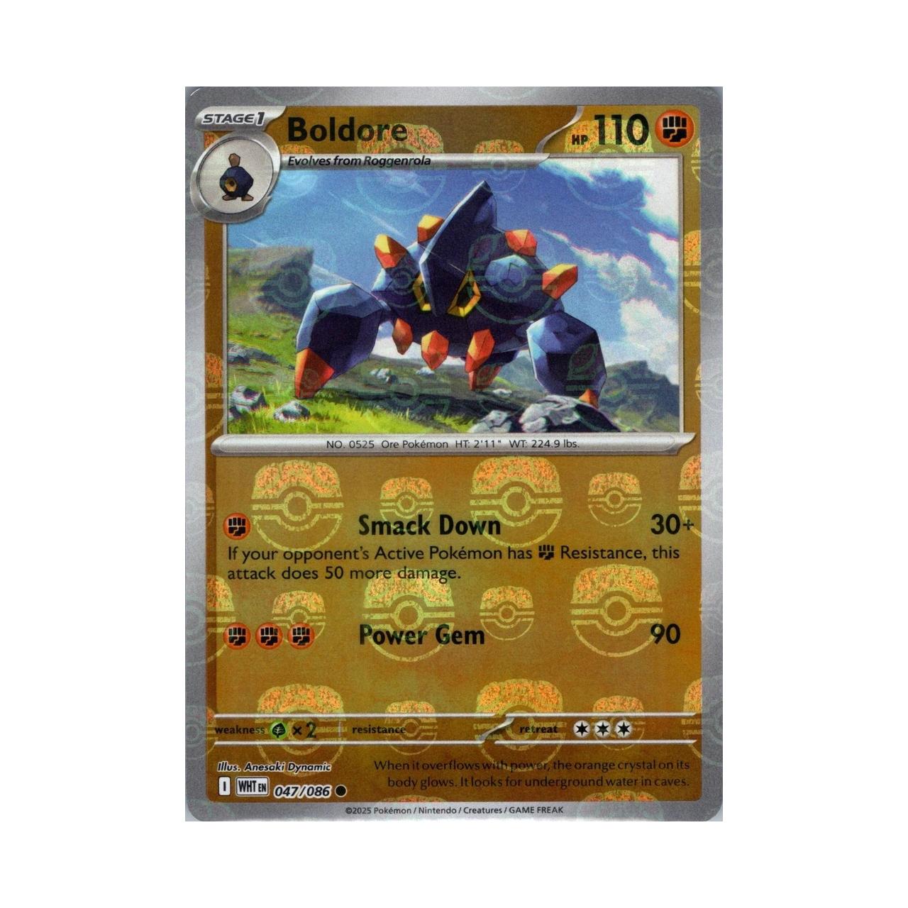 POKEMON Boldore 047/086 (Master Ball Pattern) - SV: White Flare (WHT) – X-Playground