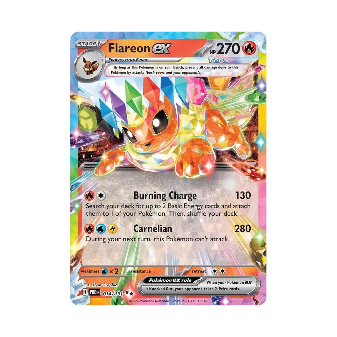 POKEMON Flareon ex - 014/131 - SV: Prismatic Evolutions (PRE) – X ...