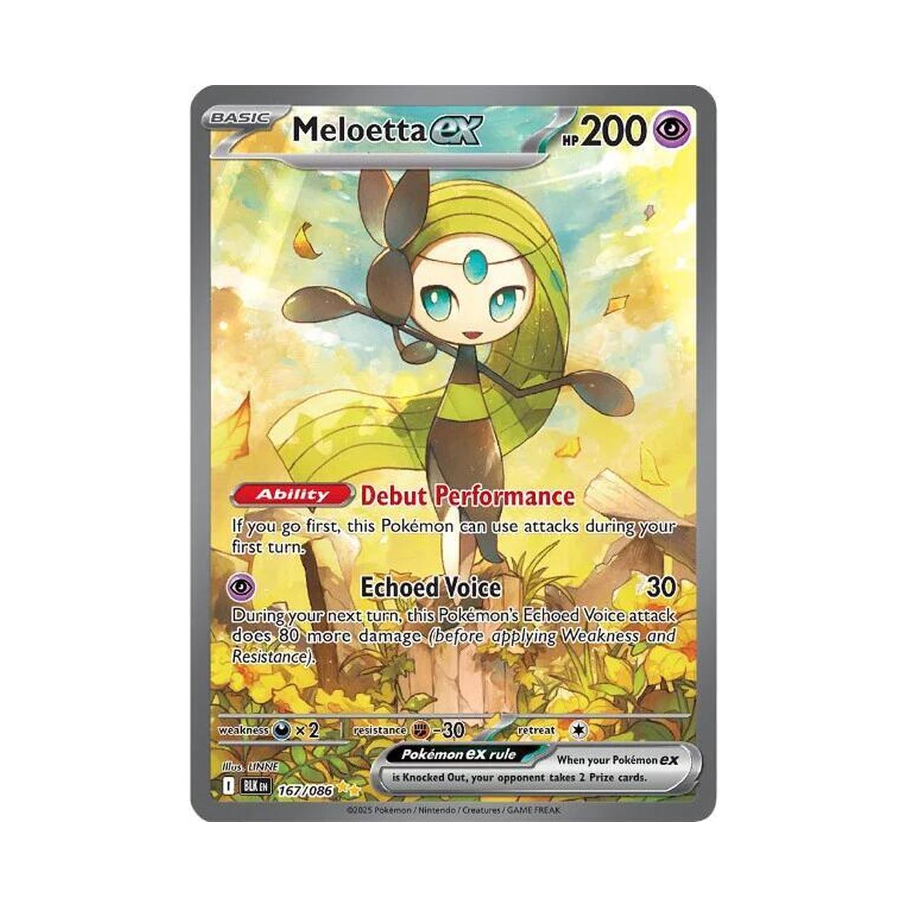 POKEMON Meloetta ex - 167/086 - SV: Black Bolt (BLK) – X-Playground