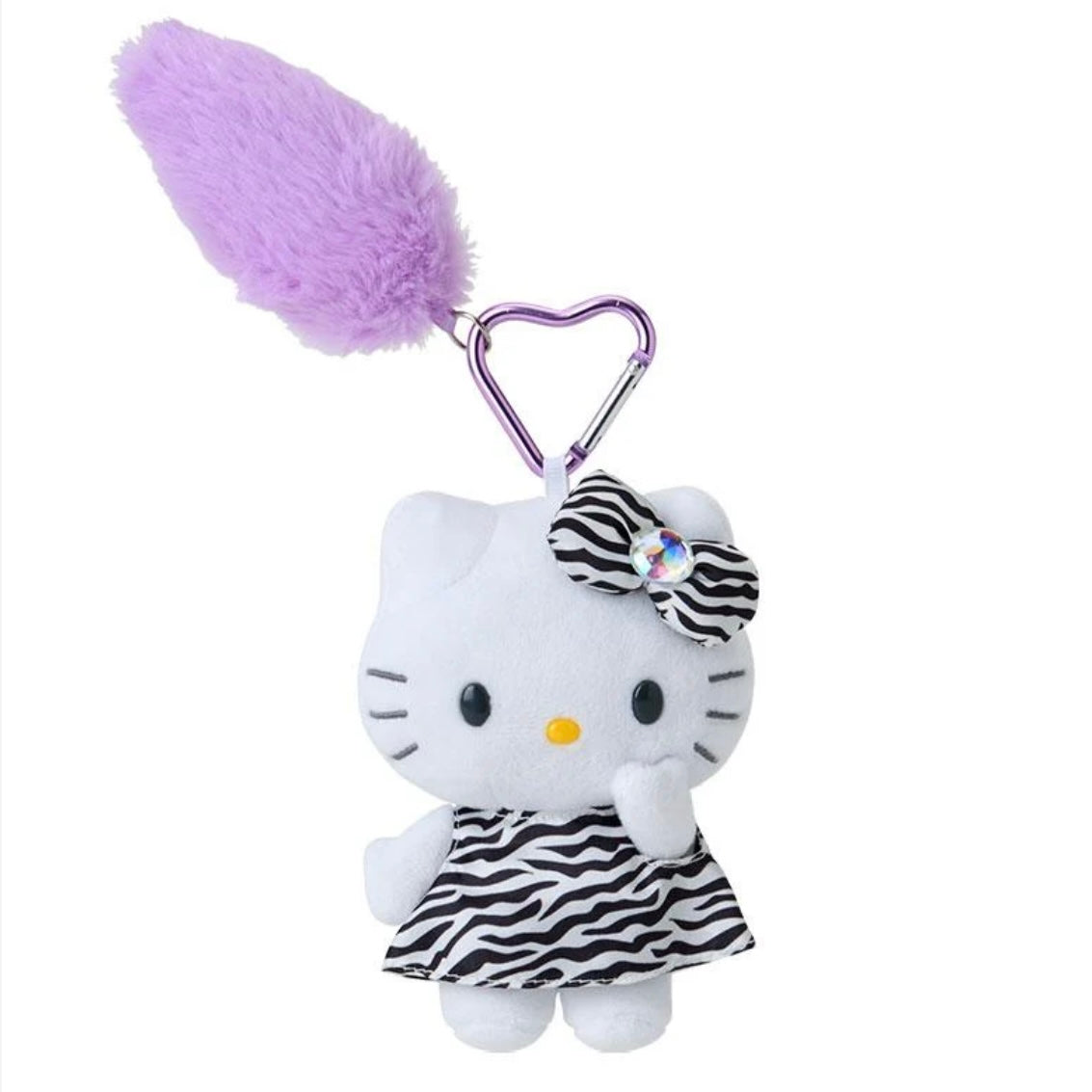 SANRIO x Kiddyland Gogo Gal Hello Kitty Zebra Print Mascot Holder Keyc ...